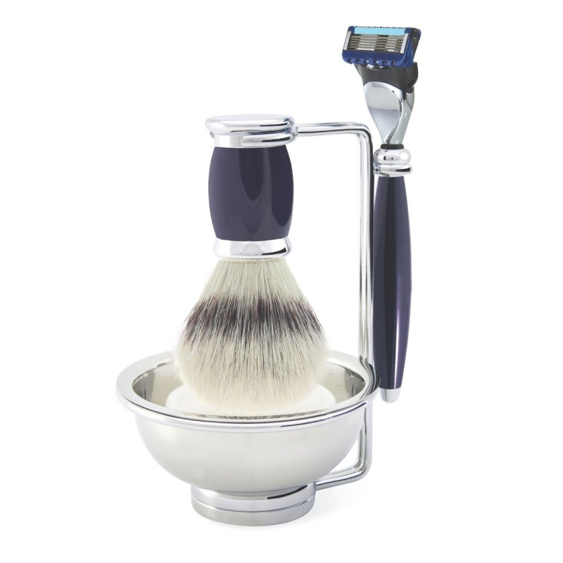 Edwin Jagger Gillette® Fusion® ProGlide® Razor Shaving Set Bulbous Blue 4pc