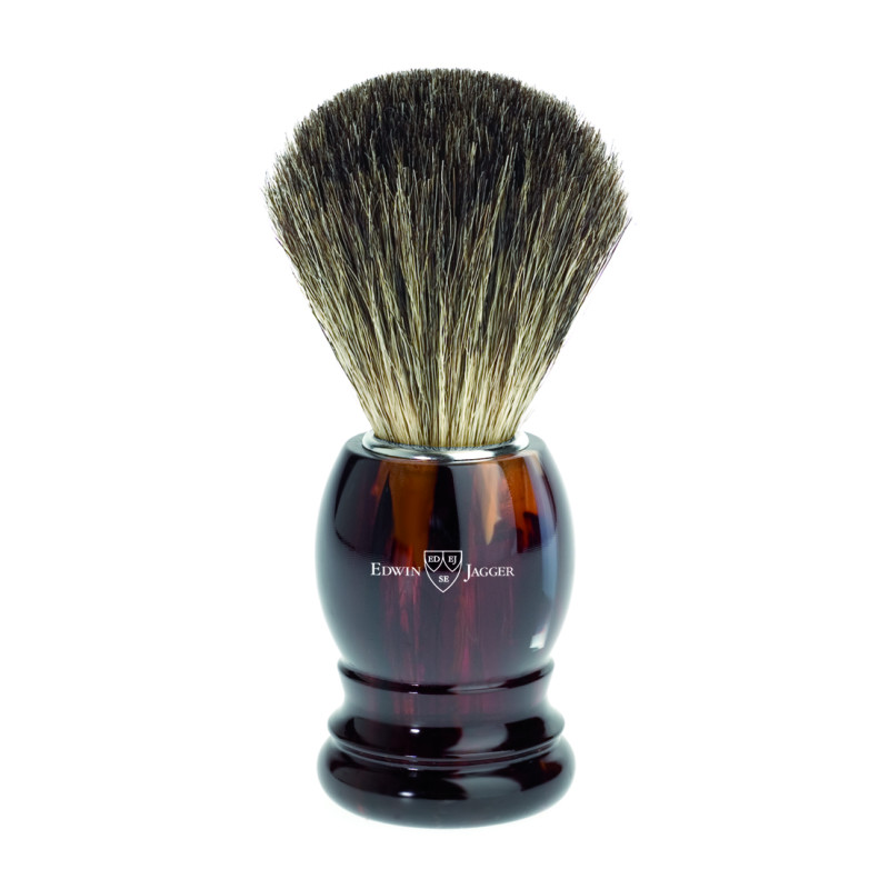 Edwin Jagger 81P23 Pure Badger Shaving Brush Imitation Tortoiseshell