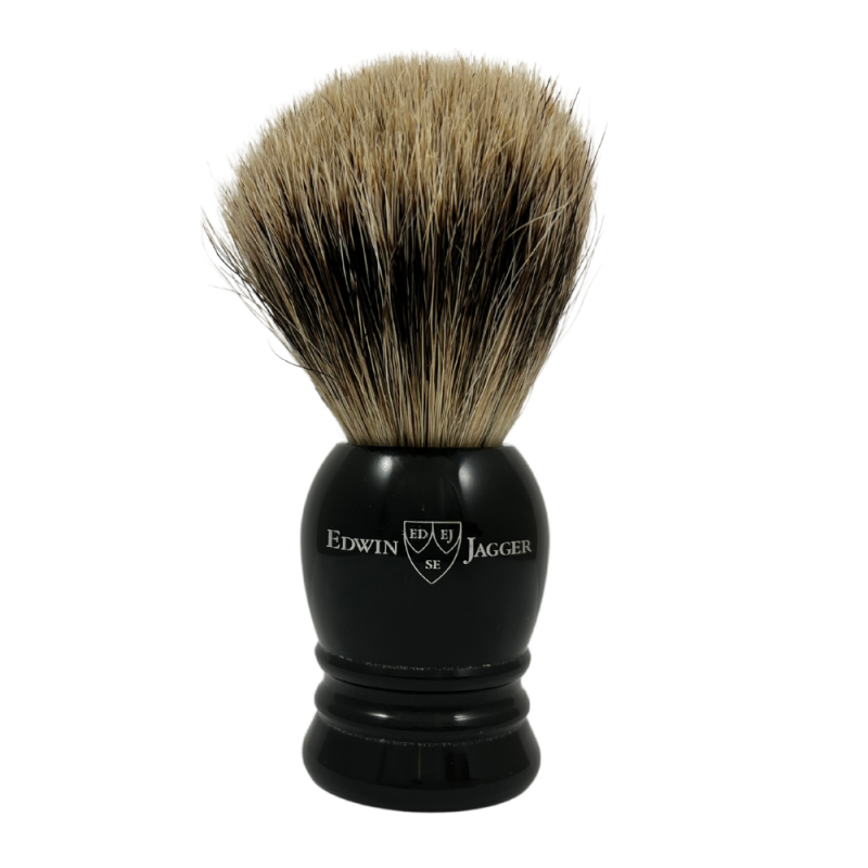 Edwin Jagger Imitation Ebony Super Badger Shaving Brush (Small)