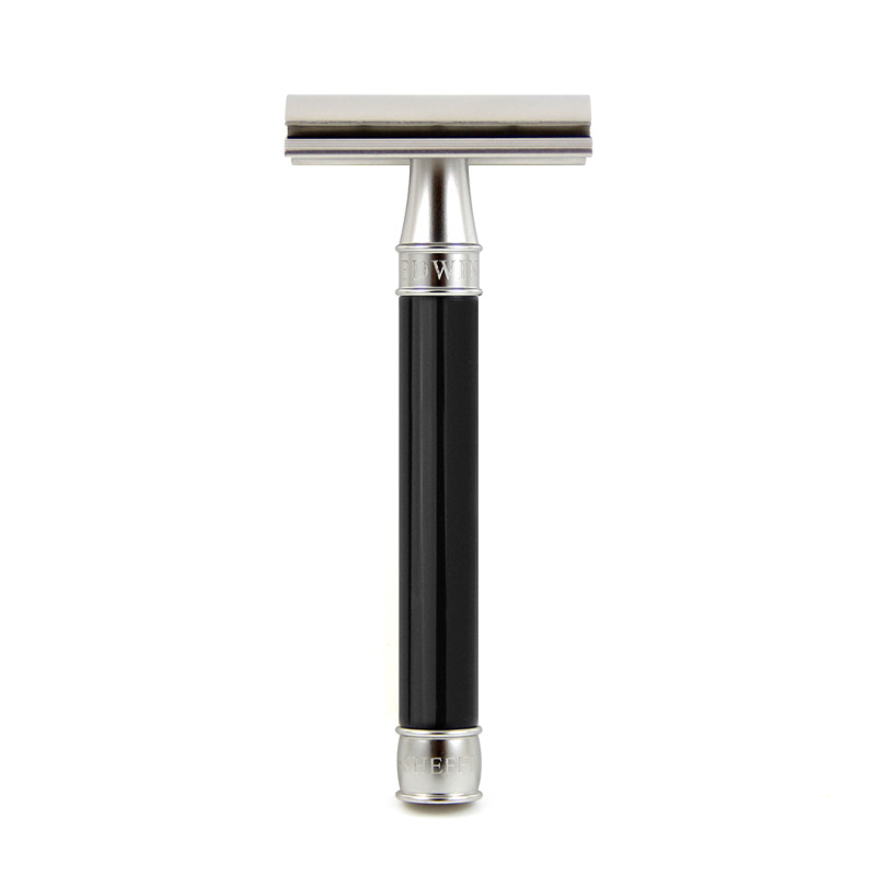 Edwin Jagger 3ONE6 Double Edge Safety Razor Stainless Steel Imitation Ebony