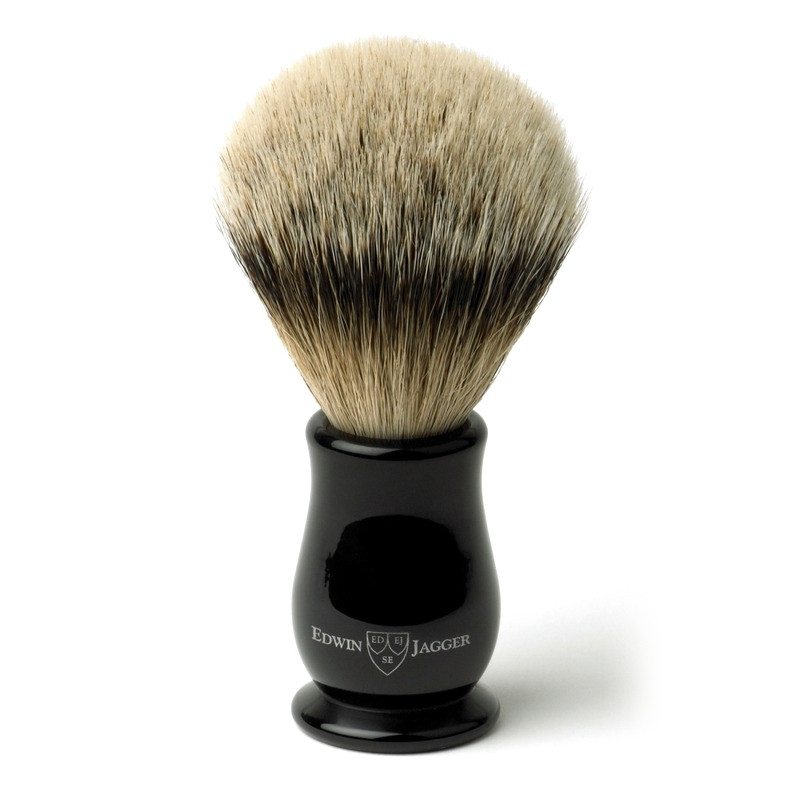 Edwin Jagger Chatsworth Imitation Ebony Shaving Brush (Super Badger)