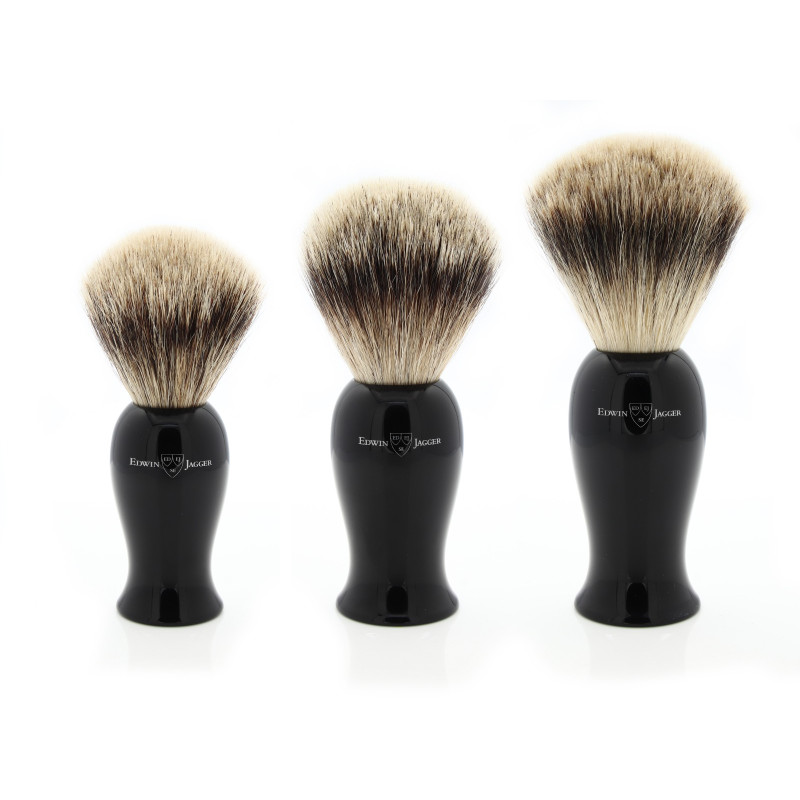 Edwin Jagger EJ106 Imitation Ebony Shaving Brush (Super Badger)