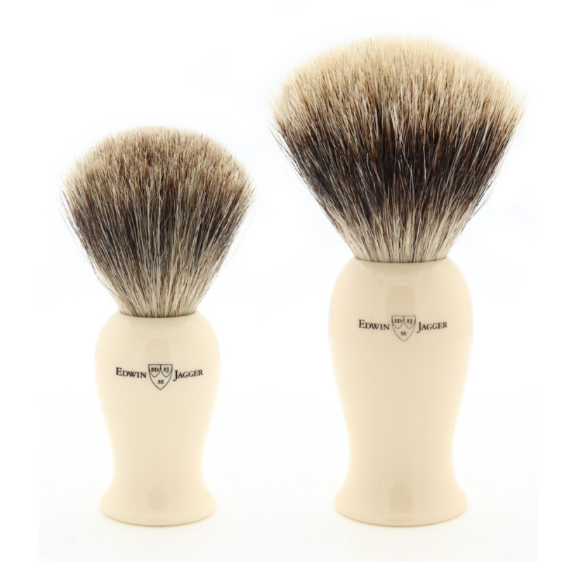 Edwin Jagger EJ107 Imitation Ivory Shaving Brush (Best Badger)