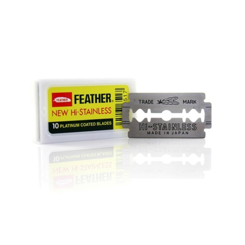 Feather New Hi-Stainless DE Razor Blades (10 Pack)