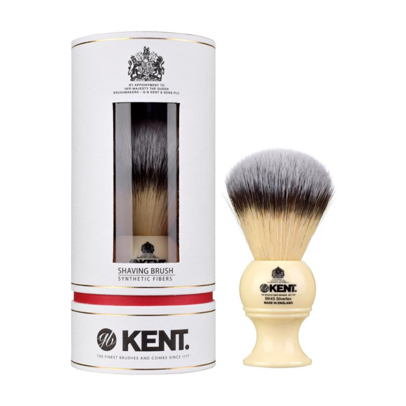 Kent Medium Synthetic Ivory White Shaving Brush
