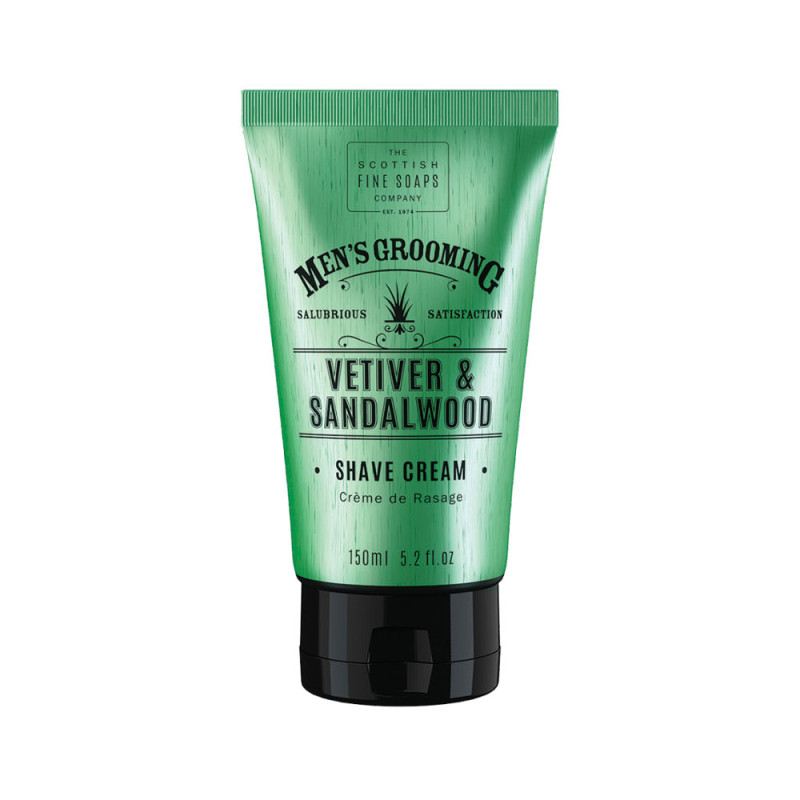 Scottish Fine Soaps Vetiver & Sandalwood Shave Cream 150ml