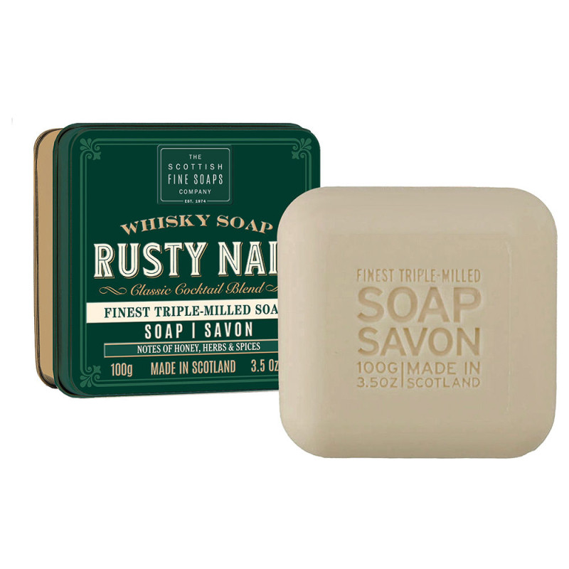 Scottish Fine Soaps Rusty Nail Whisky Soap in a Tin 100g