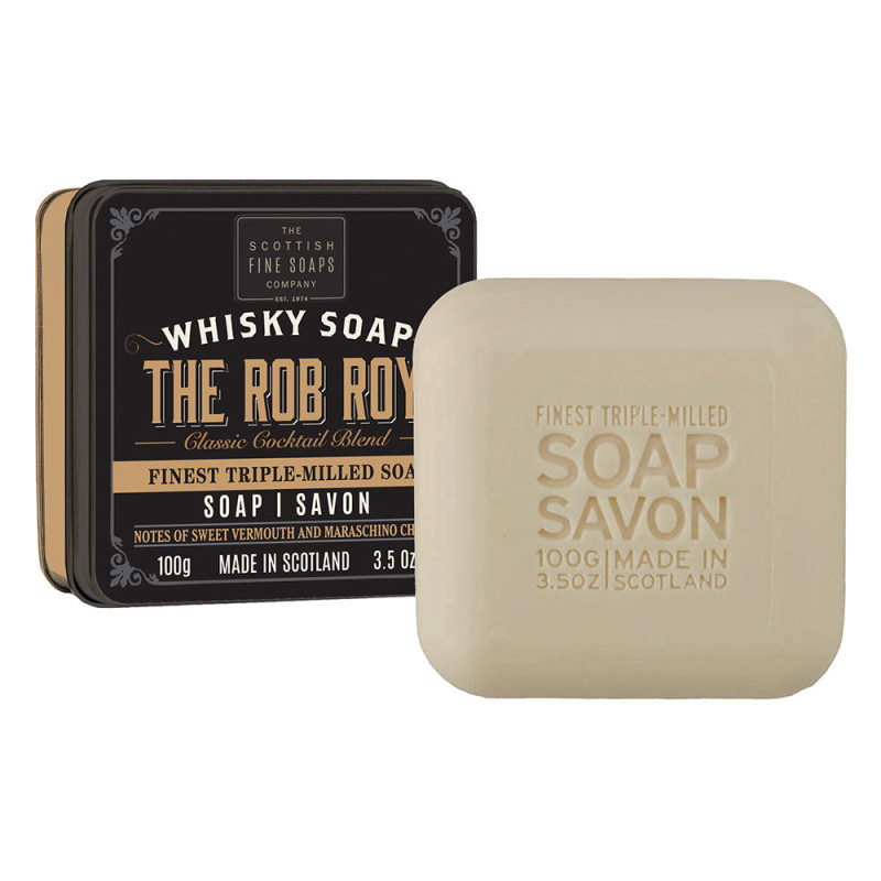 Scottish Fine Soaps The Rob Roy Whisky Soap in a Tin 100g